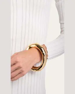Alexis Bittar Molten Wide Bangle Bracelet - Silver