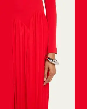 Alexis Bittar Molten Wide Bangle Bracelet - Silver