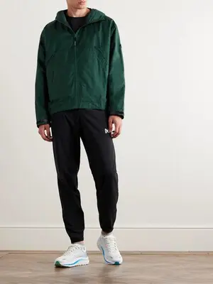 DISTRICT VISION Logo-appliquéd Hooded Jacket