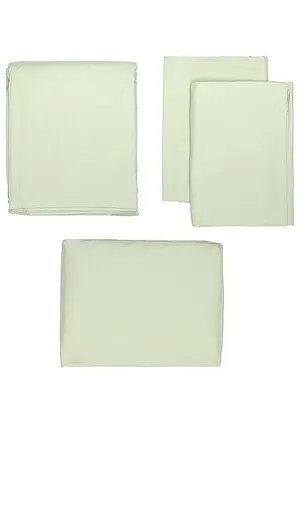 HAWKINS NEW YORK Essential Percale Bedding King Sheet Set - Sage