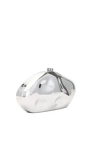 Cult Gaia Caldera Clutch - Shiny Silver