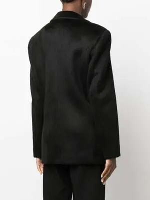 MSGM Single-breasted Peak-lapels Blazer - Black