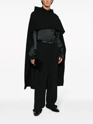 Saint Laurent Asymmetric Cotton Cape