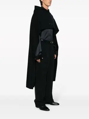 Saint Laurent Asymmetric Cotton Cape