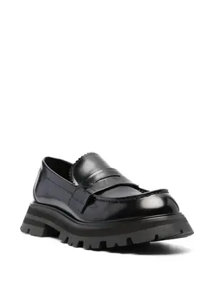 Alexander McQueen Lug Sole Penny Loafers - Black