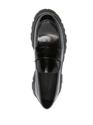 Alexander McQueen Lug Sole Penny Loafers - Black