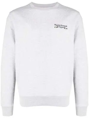 Maison Kitsuné Embroidered Logo Cotton Sweatshirt
