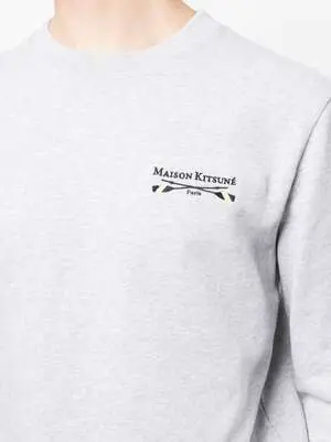 Maison Kitsuné Embroidered Logo Cotton Sweatshirt