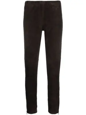P.a.r.o.s.h Slim-fit Suede Trousers