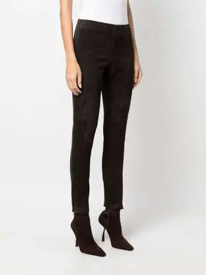 P.a.r.o.s.h Slim-fit Suede Trousers