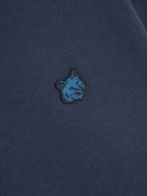 Maison Kitsuné Chillax Fox-motif Cotton Sweatshirt - Blue
