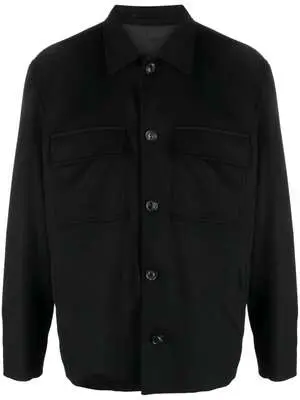 LARDINI Button-up Wool-blend Shirt Jacket
