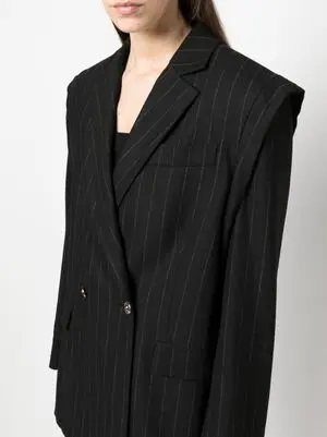 Versace Pinstriped Double-breasted Blazer