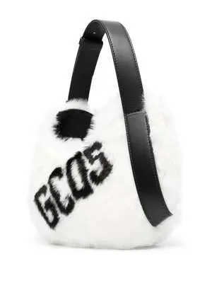 Gcds Small Faux Fur Logo Shoulder Bag