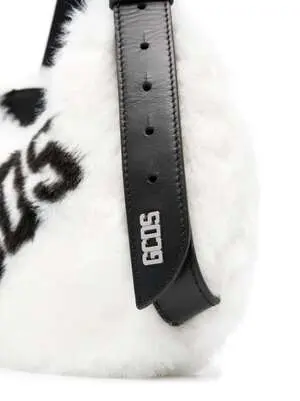 Gcds Small Faux Fur Logo Shoulder Bag