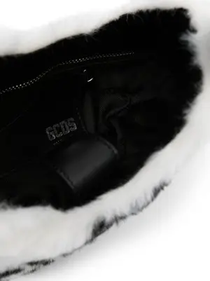 Gcds Small Faux Fur Logo Shoulder Bag