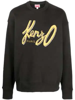 Kenzo Logo Print Cotton Sweatshirt