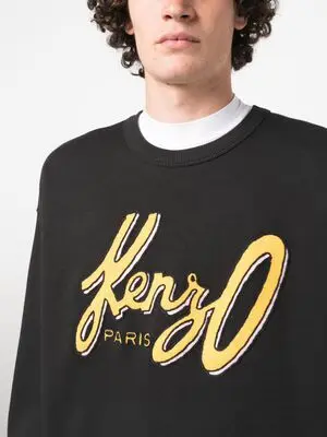 Kenzo Logo Print Cotton Sweatshirt
