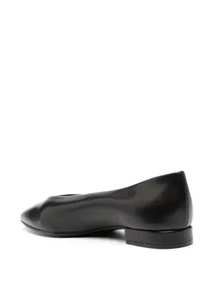 Loro Piana Rebecca Leather Ballerinas - Black