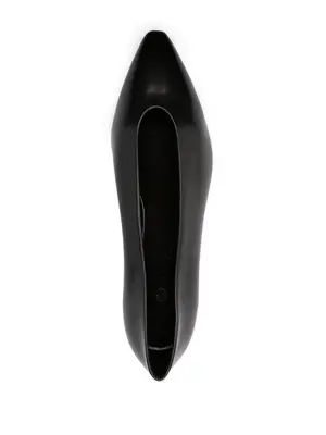 Loro Piana Rebecca Leather Ballerinas - Black