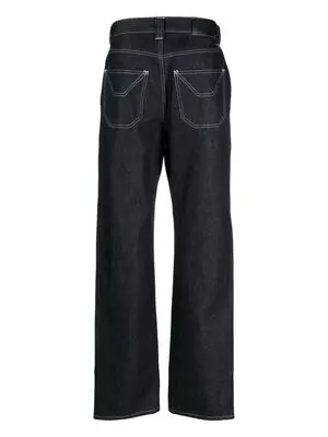 WINNIE N.Y.C Contrast-stitching Straight-leg Jeans