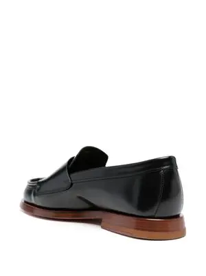 Santoni Double-buckle Leather Loafers