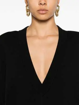 Saint Laurent V-neck Wool Dress