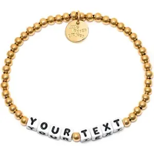 LITTLE WORDS PROJECT Waterproof Beaded Bracelet - Gold