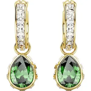 SWAROVSKI Chroma Crystal Drop Hoop Earrings - Green