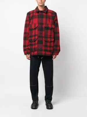 Filson Mackinaw Plaid Wool Shirt Jacket - Red