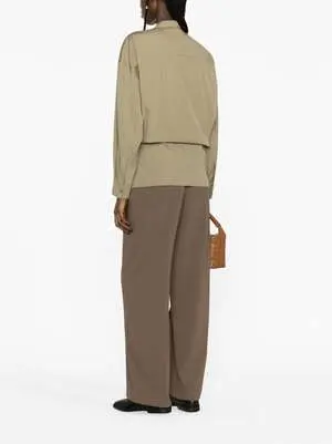 LEMAIRE Twisted Wrap Cotton Shirt - Green