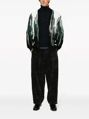 Missoni Zigzag Graphic Roll-neck Jumper - Blue