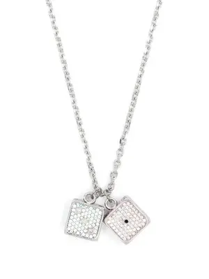 DARKAI Dice Crystal Pendant Necklace