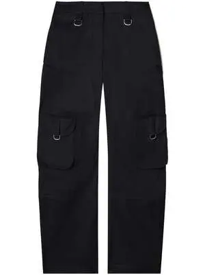 Off-White Straight-leg Cotton Cargo Trousers - Black