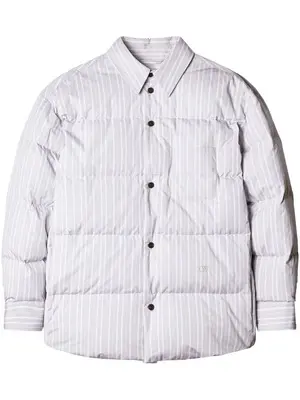Off-White Striped Padded Shirt Jacket