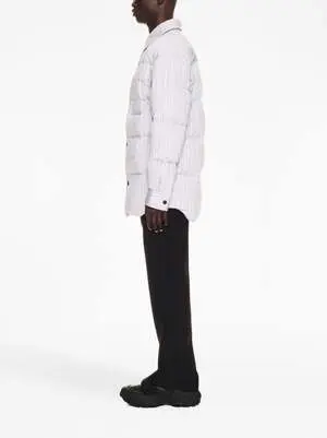 Off-White Striped Padded Shirt Jacket