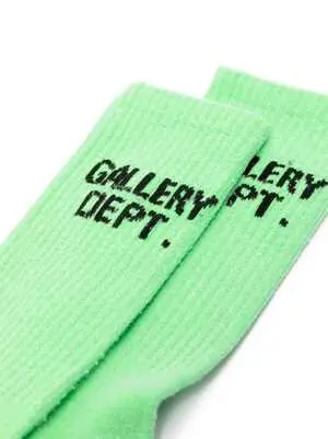 GALLERY DEPT. Intarsia-knit Ankle Socks - Green