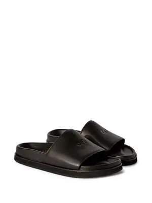 Off-White Logo-debossed Leather Slides