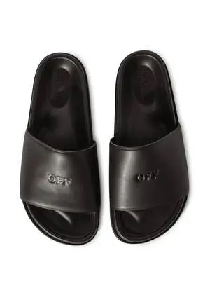 Off-White Logo-debossed Leather Slides