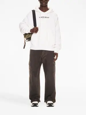 Off-White Chess Move Slogan-print Cotton Hoodie