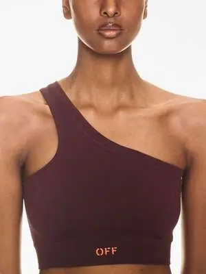 Off-White Off Stamp One-shoulder Sports Bra