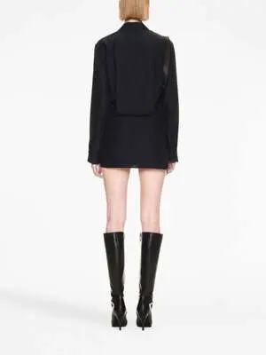 Off-White Jacquard Twisted Shirtdress