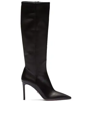 Prada 95mm Nappa Leather Knee-high Boots