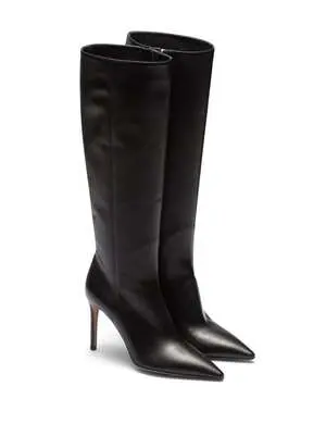 Prada 95mm Nappa Leather Knee-high Boots