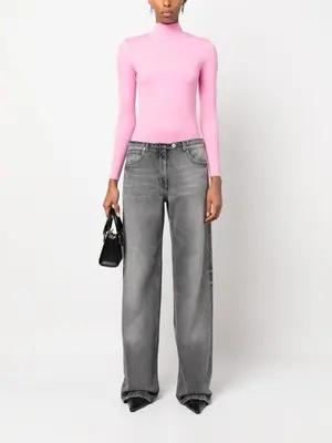 COURREGES Stonewashed Low-rise Wide-leg Jeans