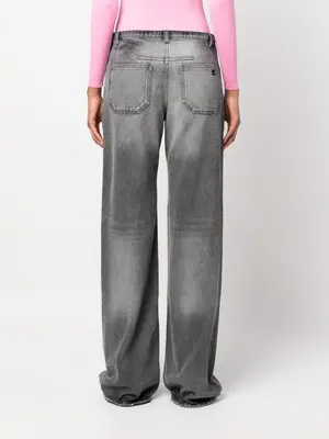 COURREGES Stonewashed Low-rise Wide-leg Jeans