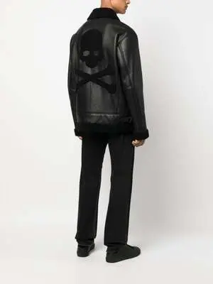 Philipp Plein Skull-print Shearling Jacket