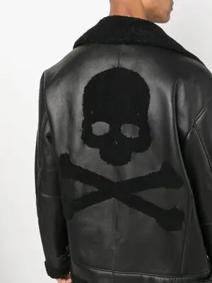 Philipp Plein Skull-print Shearling Jacket