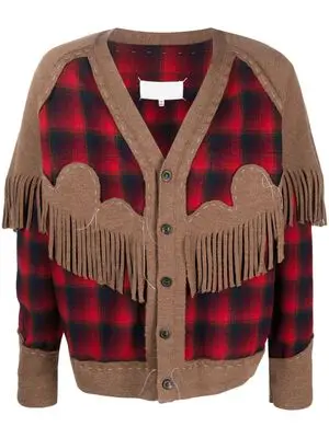 MAISON MARGIELA X Pendleton Fringe-trim Wool Cardigan