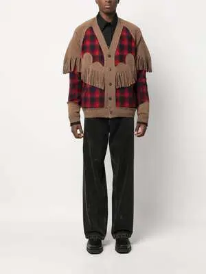 MAISON MARGIELA X Pendleton Fringe-trim Wool Cardigan